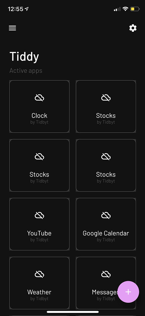Tidbyt displays only few apps, not displaying from API - Support - Tidbyt